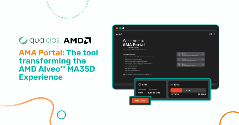 AMA Portal: The tool transforming the AMD Alveo™ MA35D Experience - Qualabs